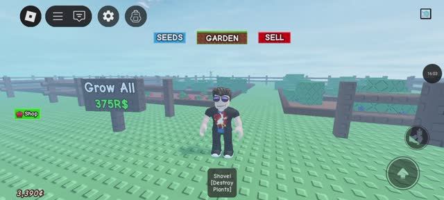 Roblox игра "вырасти сад"