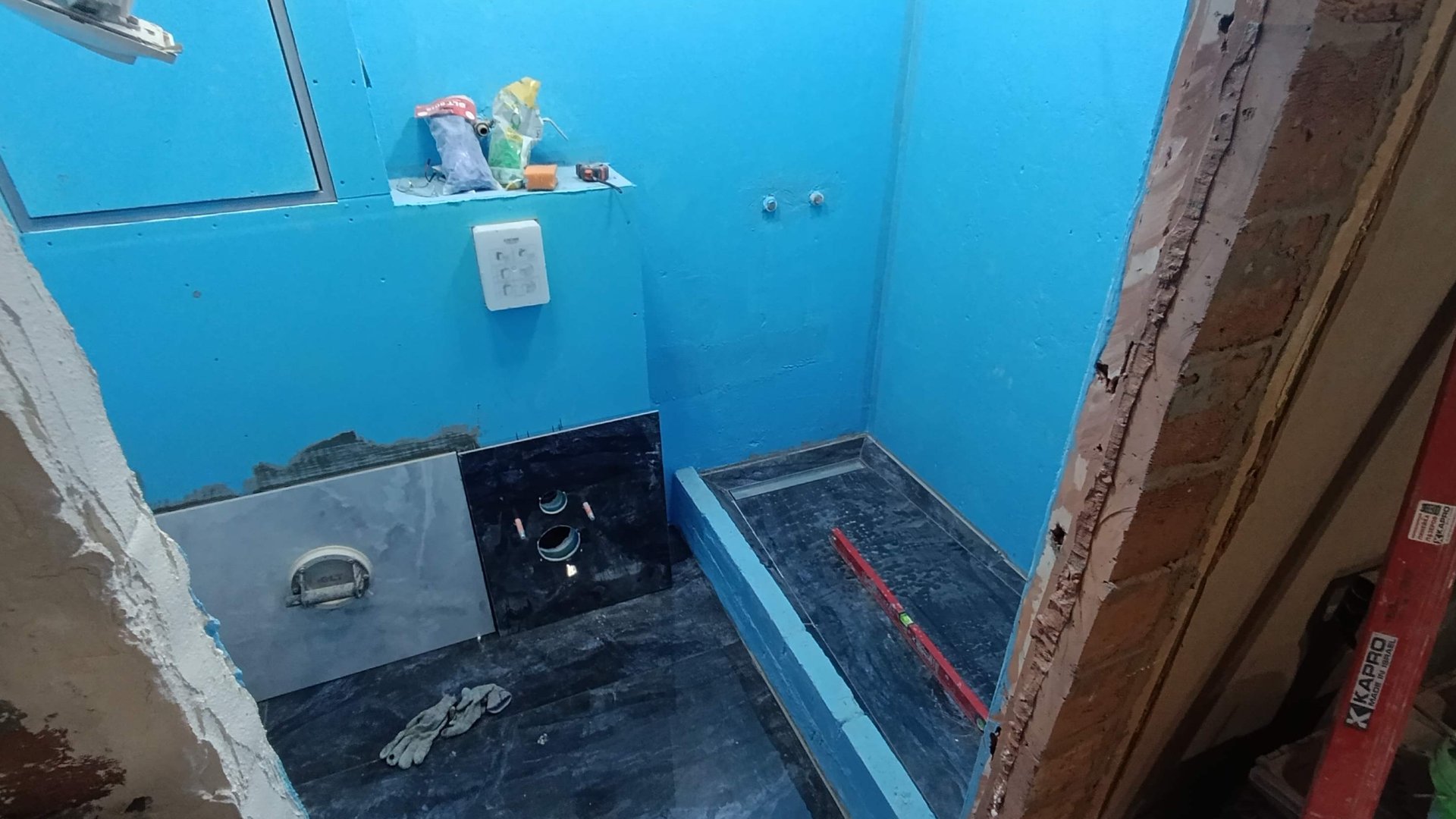 Самодельная Душевая из Кафеля или  Ванна