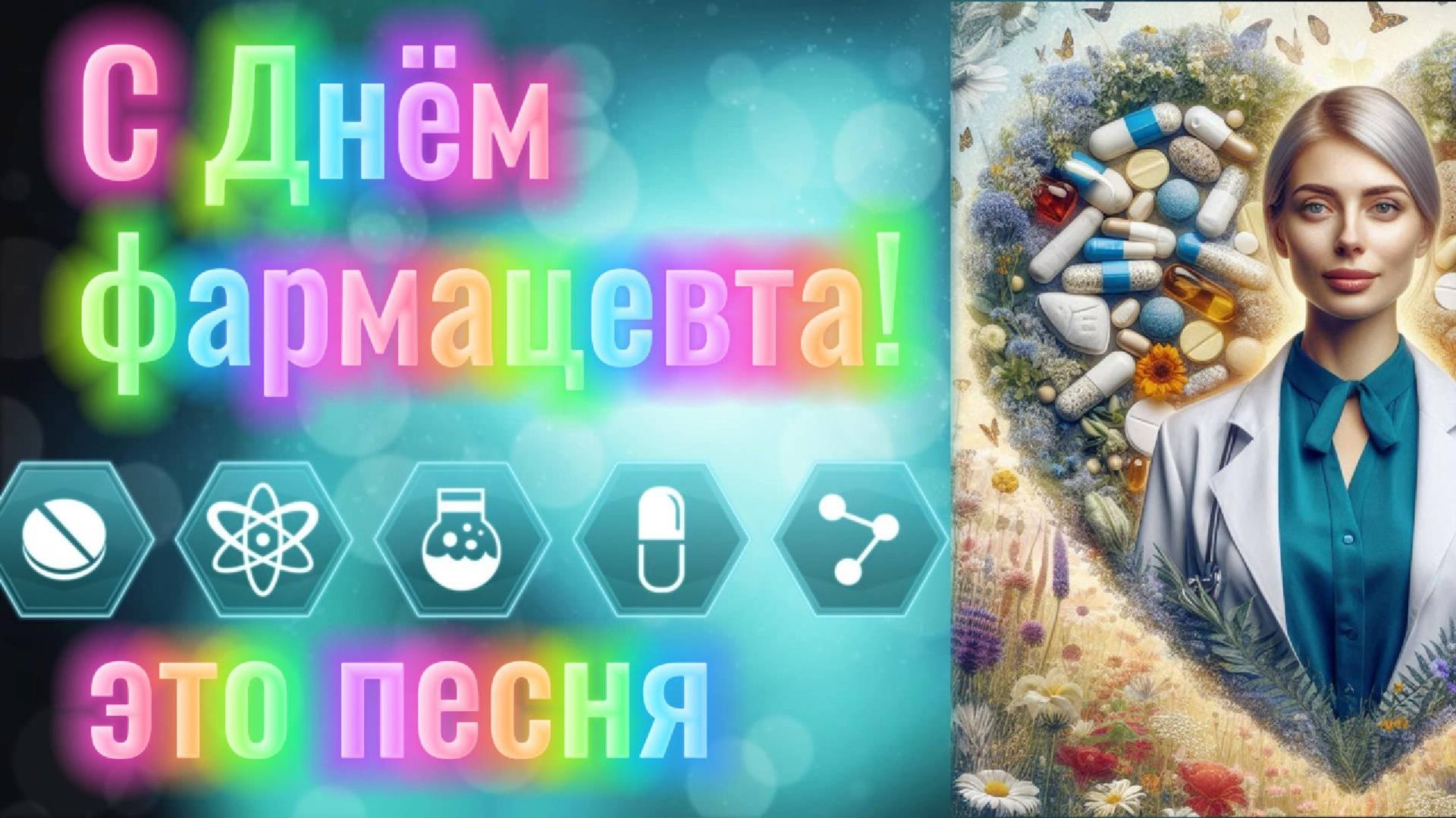 Поздравление 💊С ДНЕМ ФАРМАЦЕВТА. Песня "День фармацевта" - музыкальная открытка, пожелания аптекарю