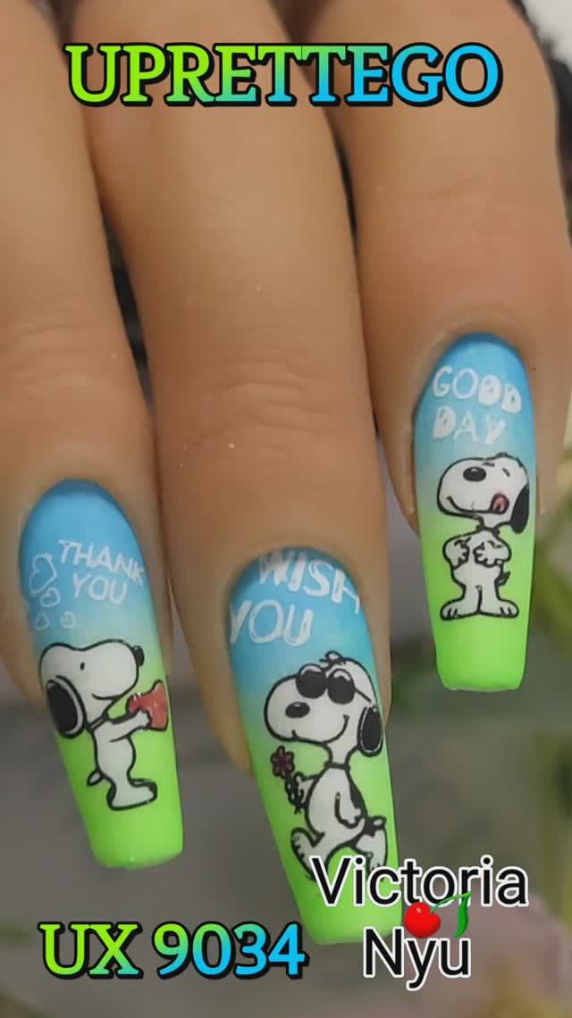 #snoopy #stamping #nailart #naildesign #stampingnailart #victorianyu #uprettego #stampingplates