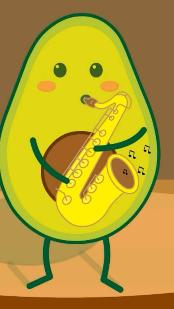 Авокадо играет на саксофоне 🥑🎷