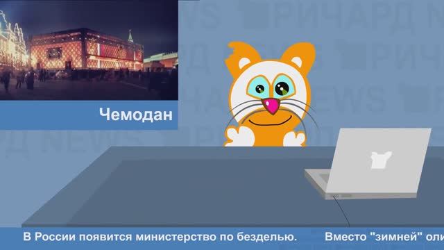 Кот Ричард NEWS. Чемодан на красной площади