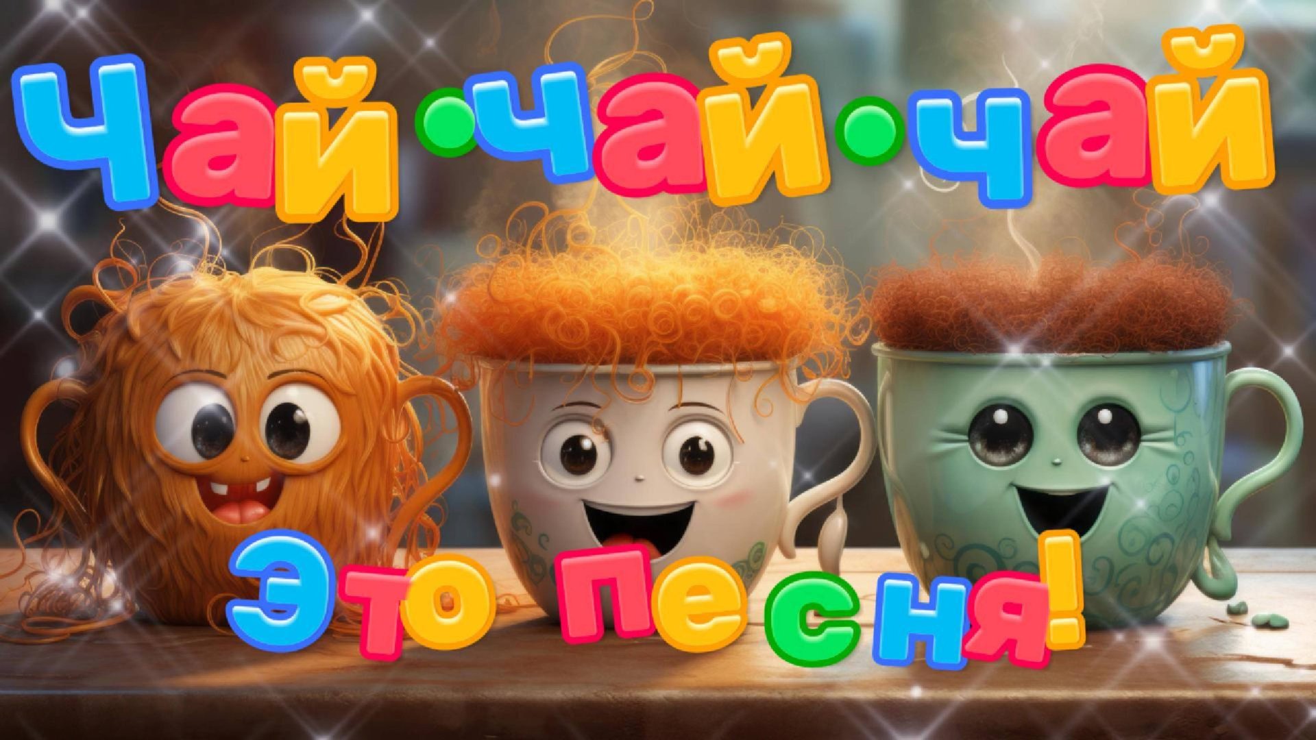 День чая 🫖Песня ЧАЙ ЧАЙ ЧАЙ - открытка и музыкальное поздравление с Днем чая #слушать #текст