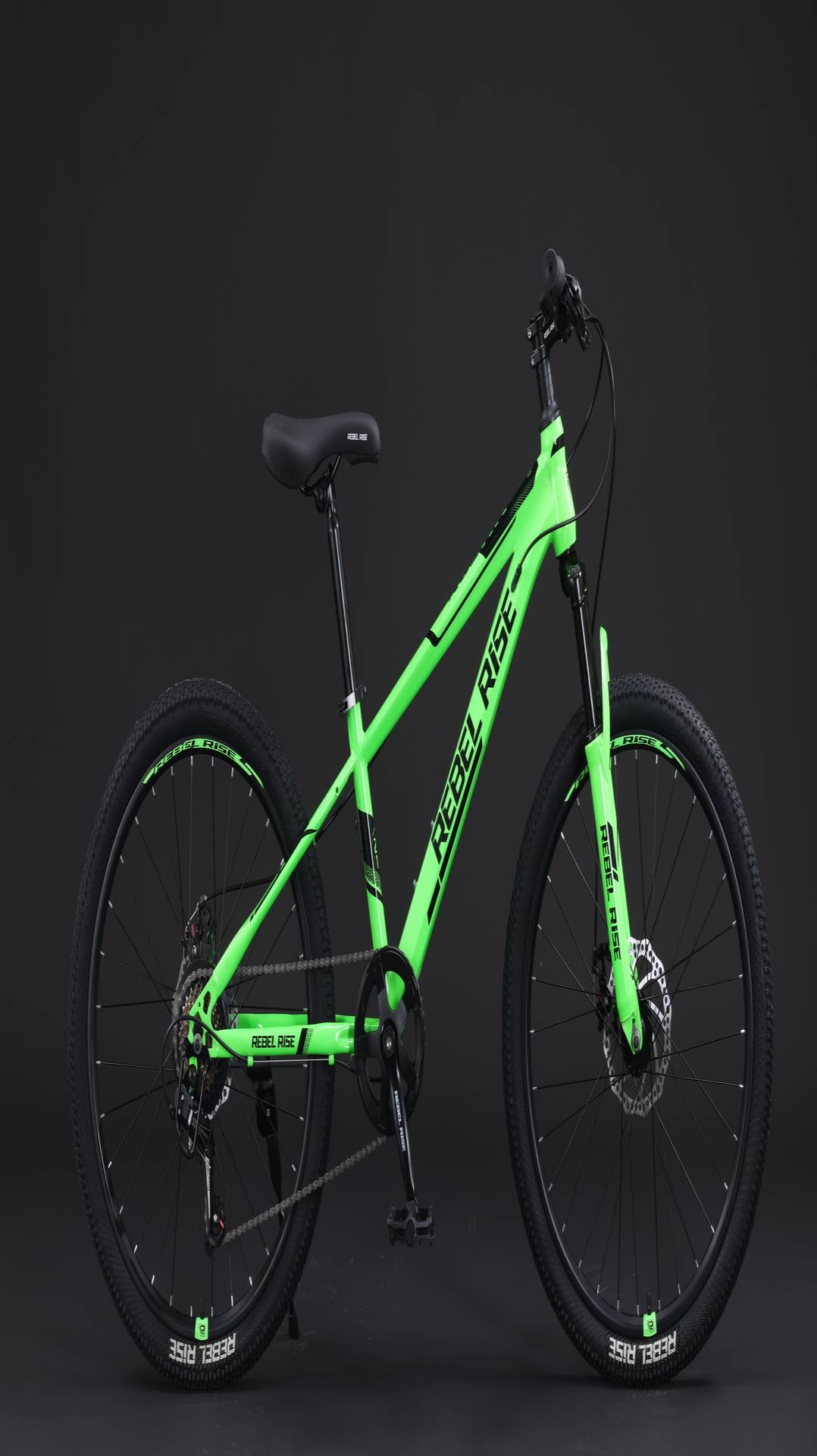 24" Велосипед REBEL RISE AUSTIN R2 062, рама сталь 13, 7ск., MD, green