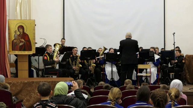 "Три танкиста", муз. братьев Покрасс,  исполняет духовой оркестр Свято-алексиевской Пустыни
