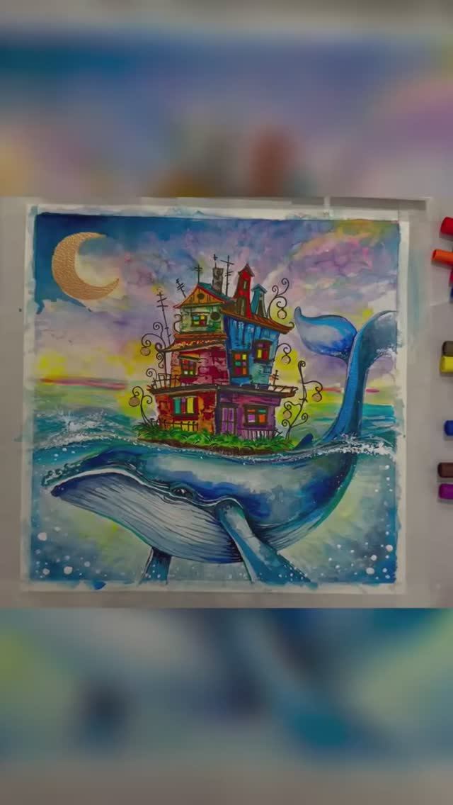 🐋🐋🐋 КИТ АКВАРЕЛЬЮ ❤️