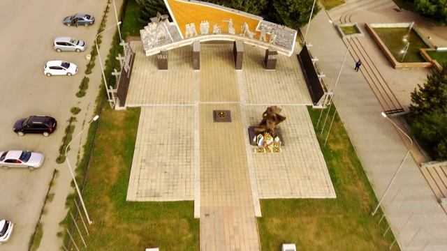 Город Рубцовск, Привокзальная площадь. Съемка с дрона
