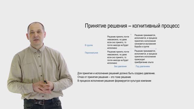 Урок 1. Когнитивный процесс принятия решений