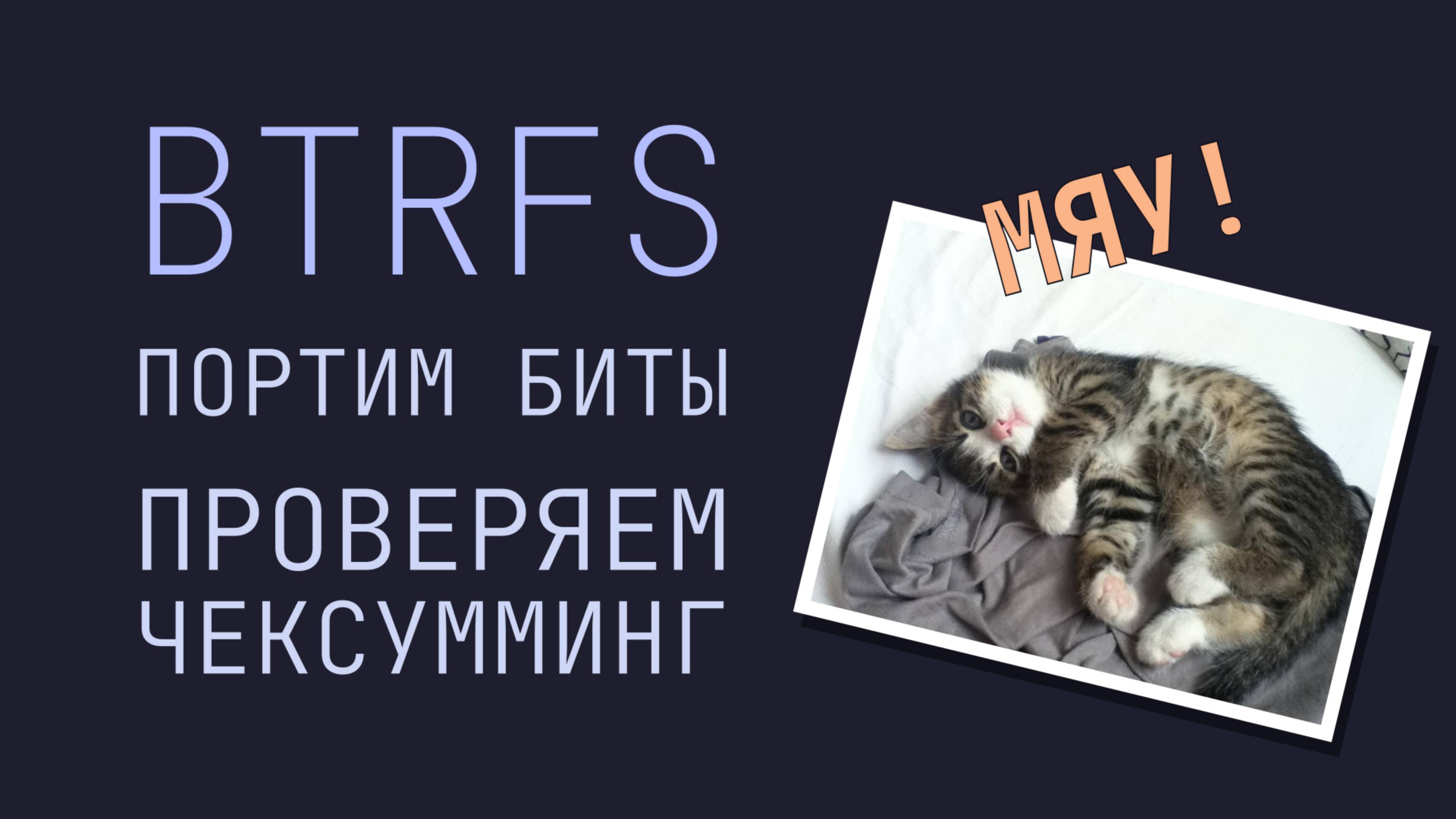 BTRFS. Чексумминг