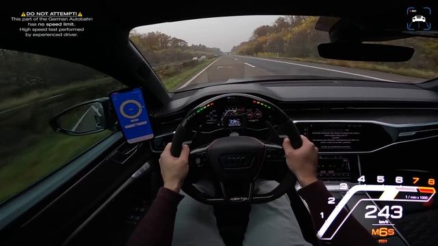 4 mile TOP SPEED POV on AUTOBAHN [NO SPEED LIMIT]