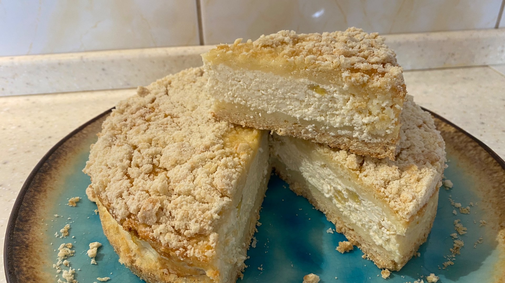 Насыпная ватрушка с бананом