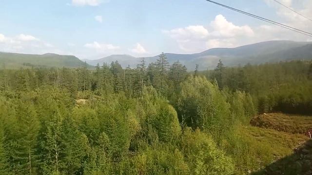 Граница трех регионов из окна поезда! стук колёс / уникальные виды / Байкало-амурская магистраль