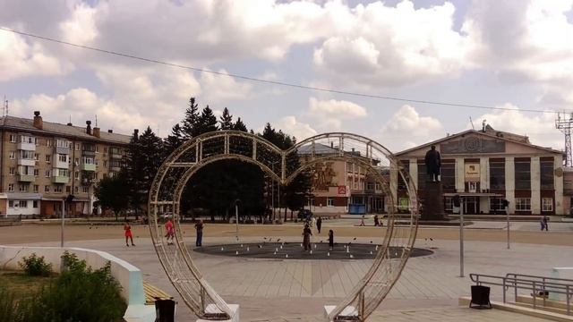Рубцовск, площадь Ленина, съемка с дрона