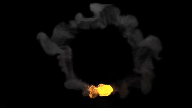 Фаербол с дымом в Блендере