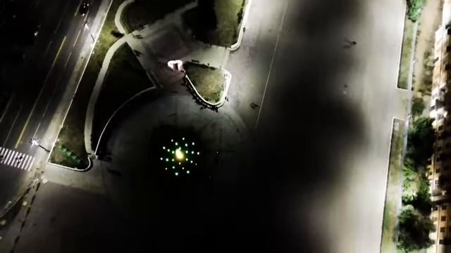 Ночной Рубцовск. Съемка с дрона.