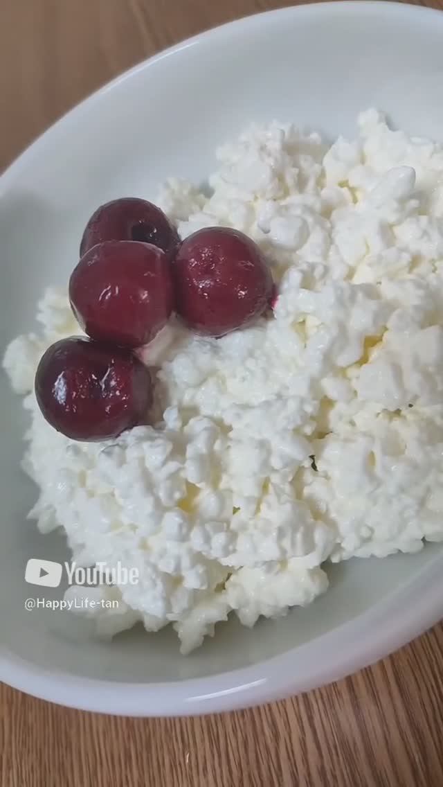 Творожная выпечка без муки с вишней замороженной!