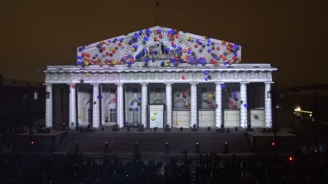Новогодний 3D-мэппинг на здание Биржи. Полная версия | Ascreen