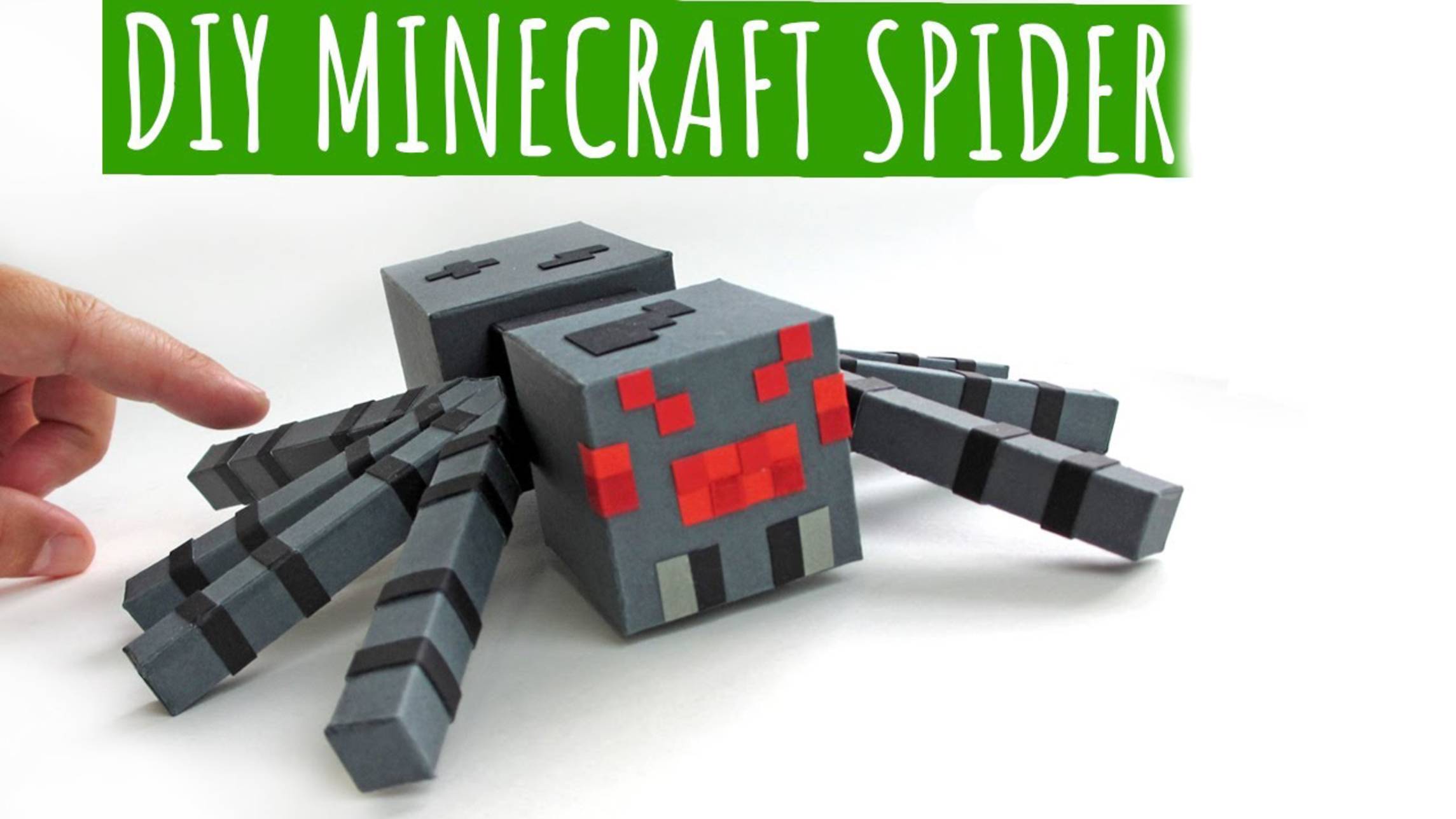 Паук из Minecraft своими руками с нуля | Паук из бумаги Minecraft | поделки из бумаги