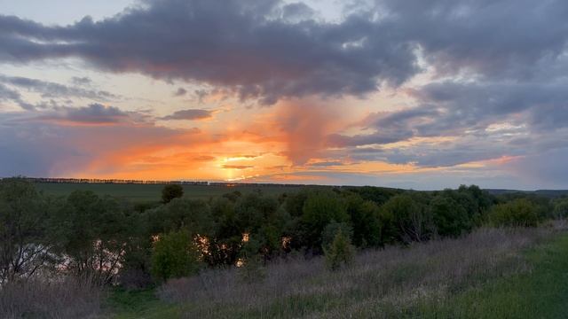 Закат над Доном. Пение весенних птиц