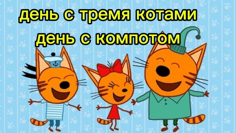 День с тремя котами. День с Компотом