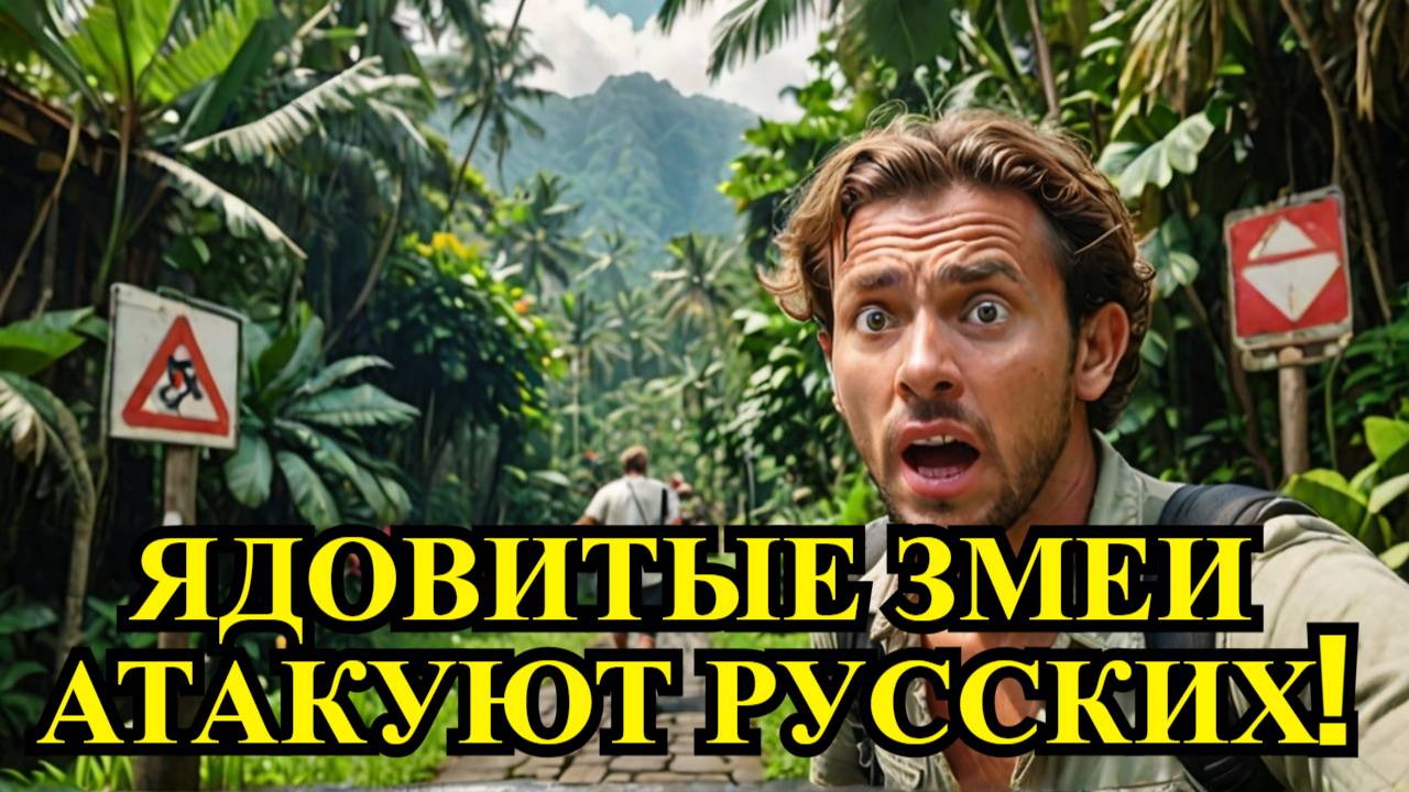 Ядовитые змеи атакуют русских туристов на Бали!