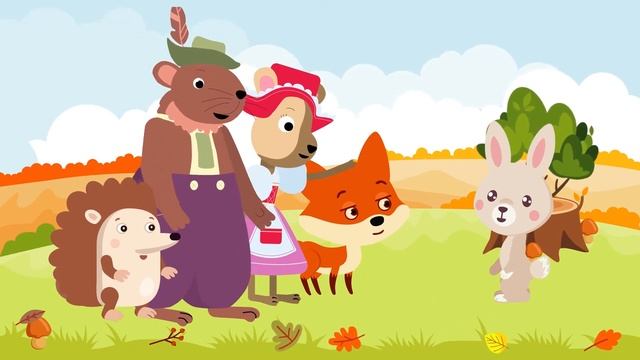 Лесные животные. Детский обучающий мультфильм на немецком языке