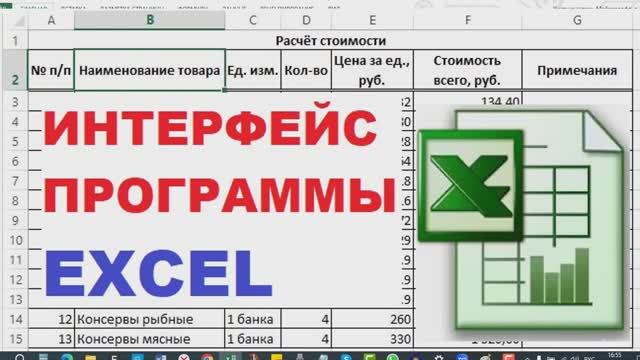 6. Интерфейс Excel