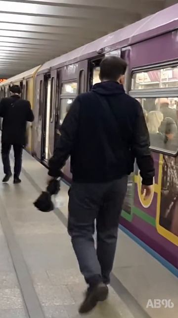 Поезд "80 лет в ритме столицы" на ст. "Беговая" #метро #Мосметро #поезд #subway #metro #81760а