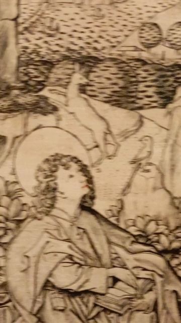 Мастер E. S. Иоанн Евангелист на острове Патмос. XV в.