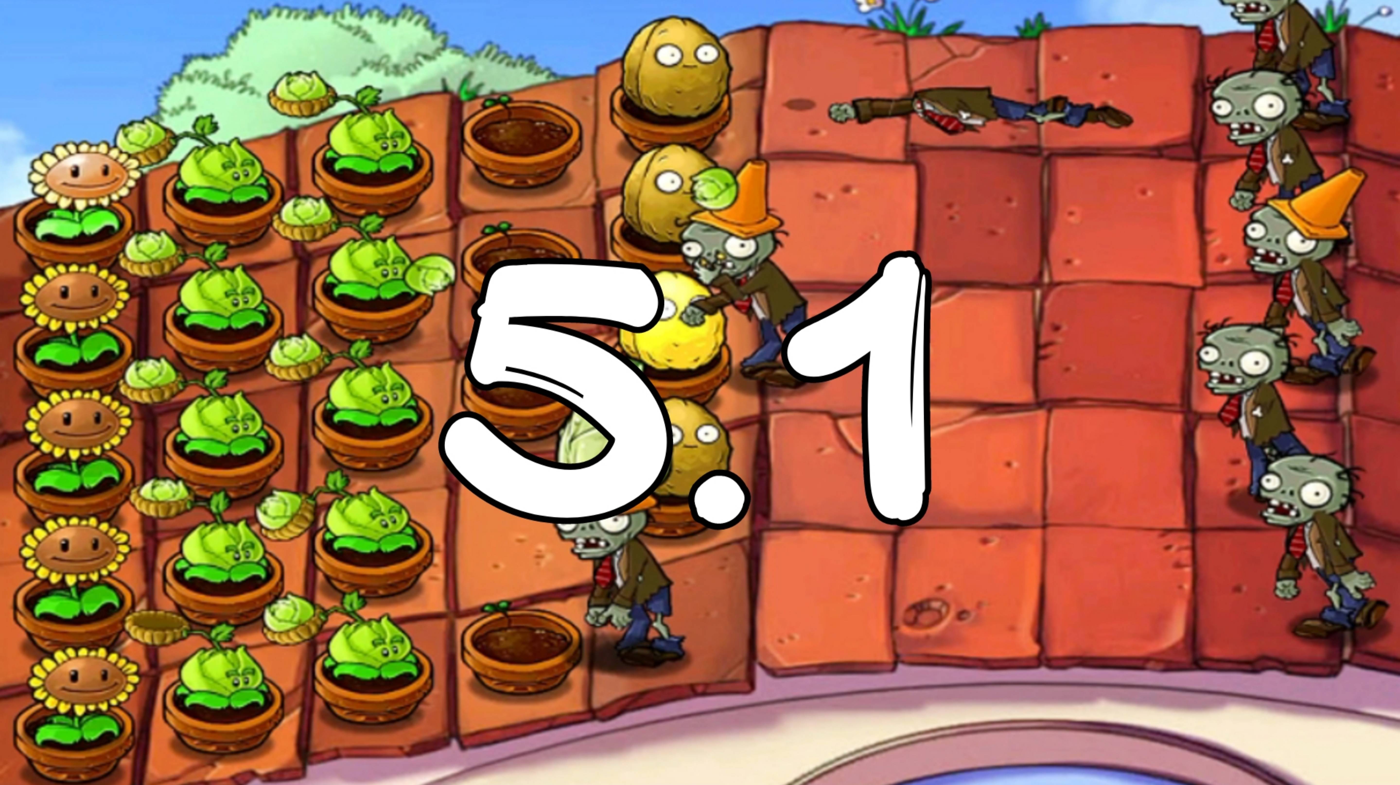 РАСТЕНИЯ ПРОТИВ ЗОМБИ / PLANTS VS ZOMBIES Прохождение уровня 5.1