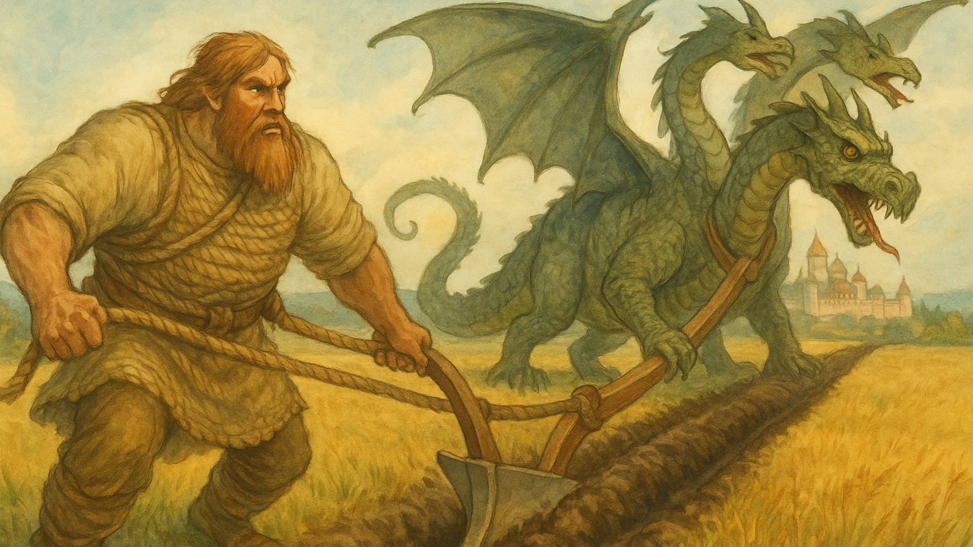 Никита Кожемяка | Русская сказка о богатыре, который победил змея и не взял награду