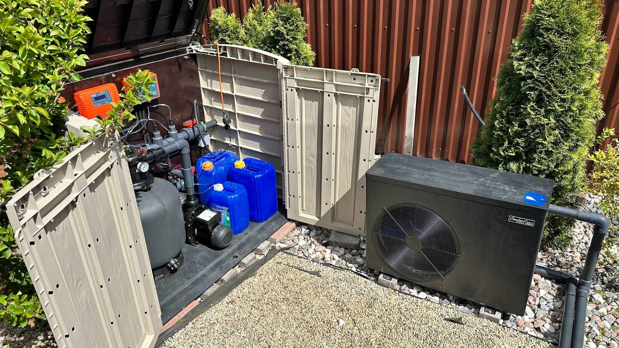 Ящик для Бассейна - Очень Удобно! Пластиковый шкаф для монтажа оборудования