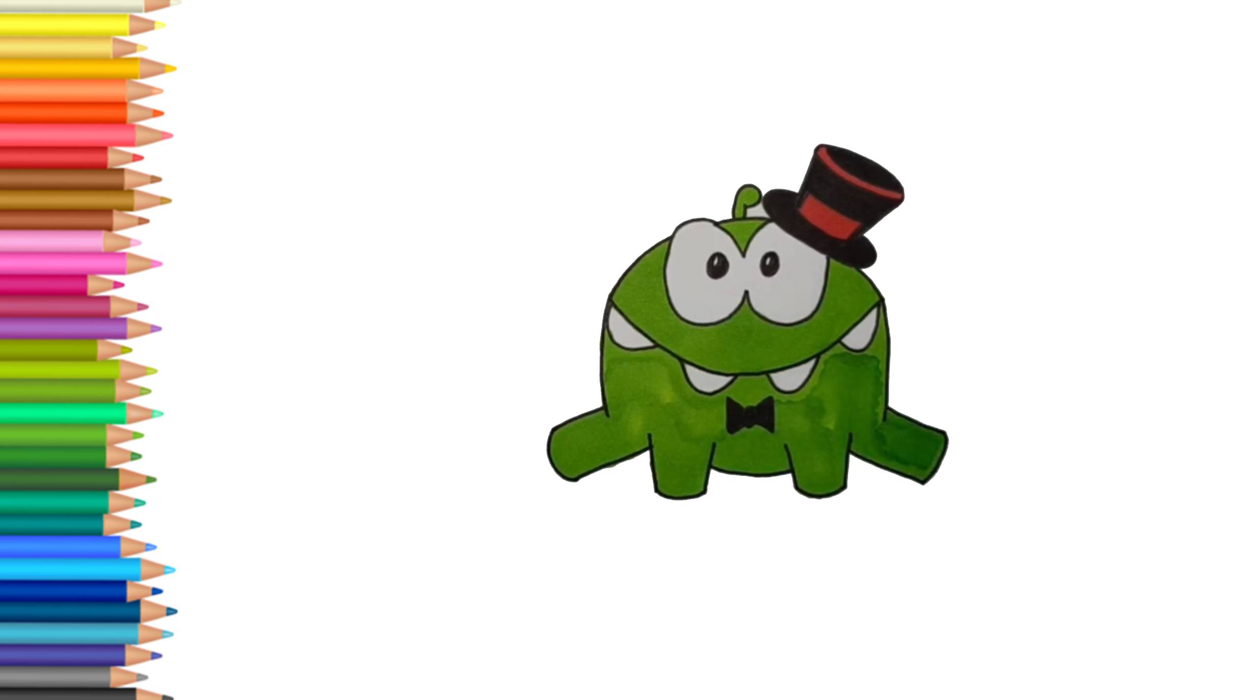 Как нарисовать Ам Няма из игры Om Nom😀