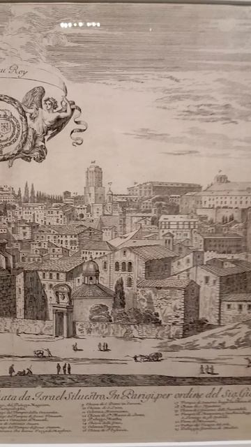 Израэль Сильвестр. Вид Кампо Вачино и части города Рима. Около 1653. Офорт.