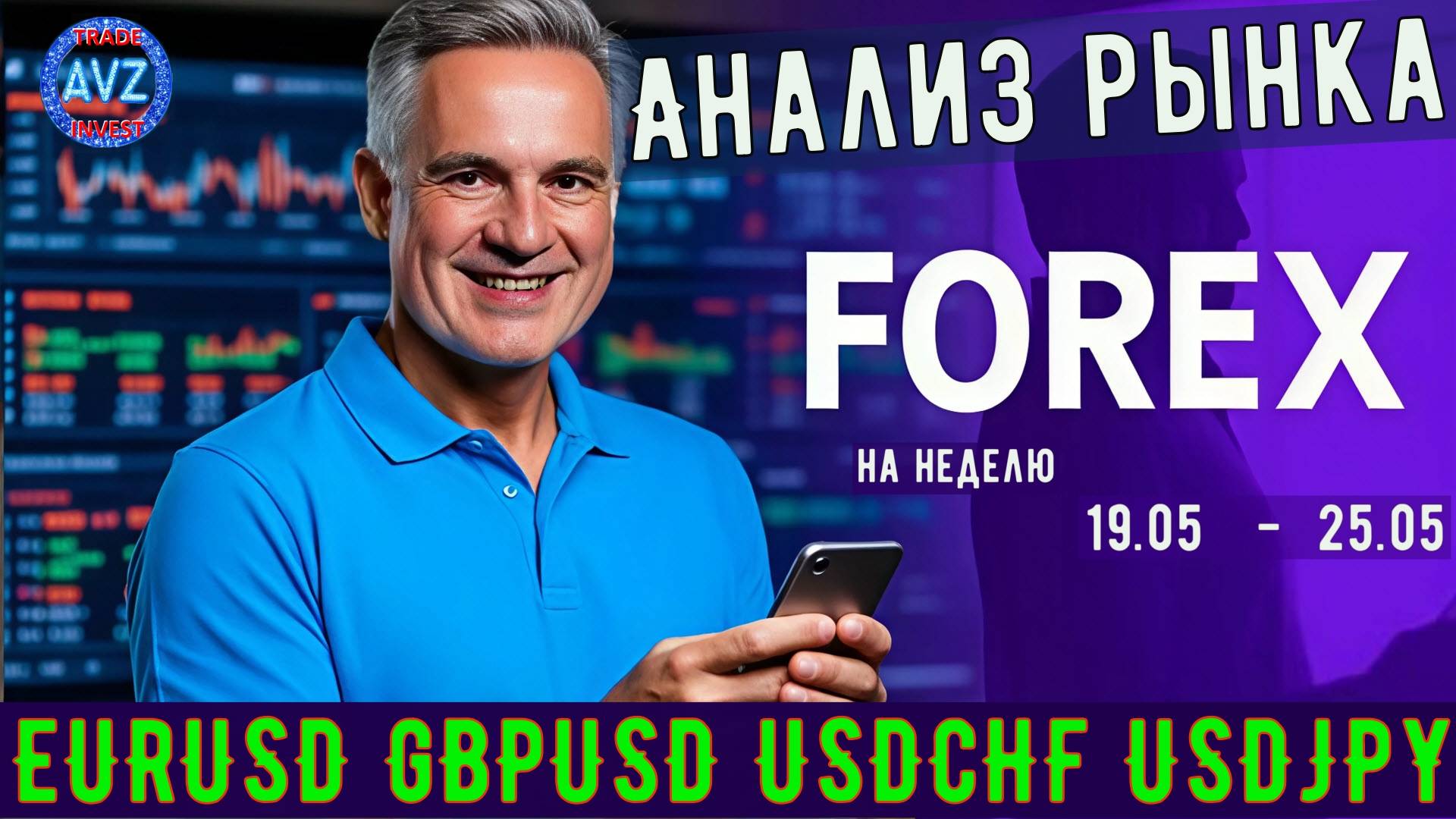 Анализ рынка #FOREX на 19.05- 25.05 2025 в мастерской трейдера AVZtradeInvest (Александр Зонов)