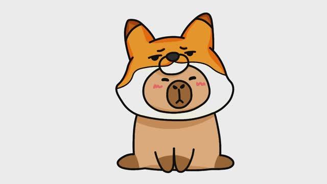 Как нарисовать капибару с лисой мило и легко