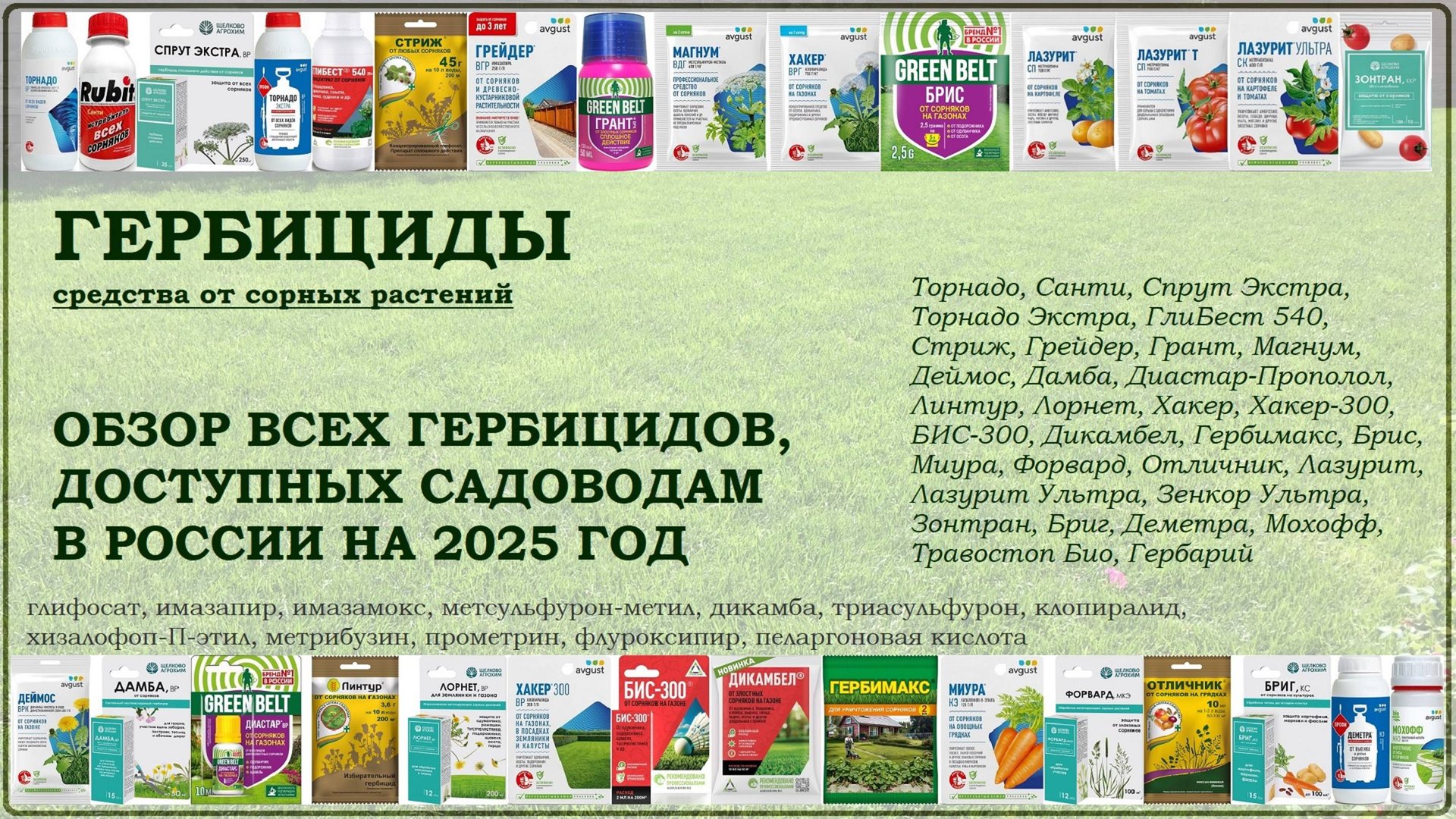 Гербициды 2025 Обзор всех средств от сорняков, доступных садоводам России на
2025 год