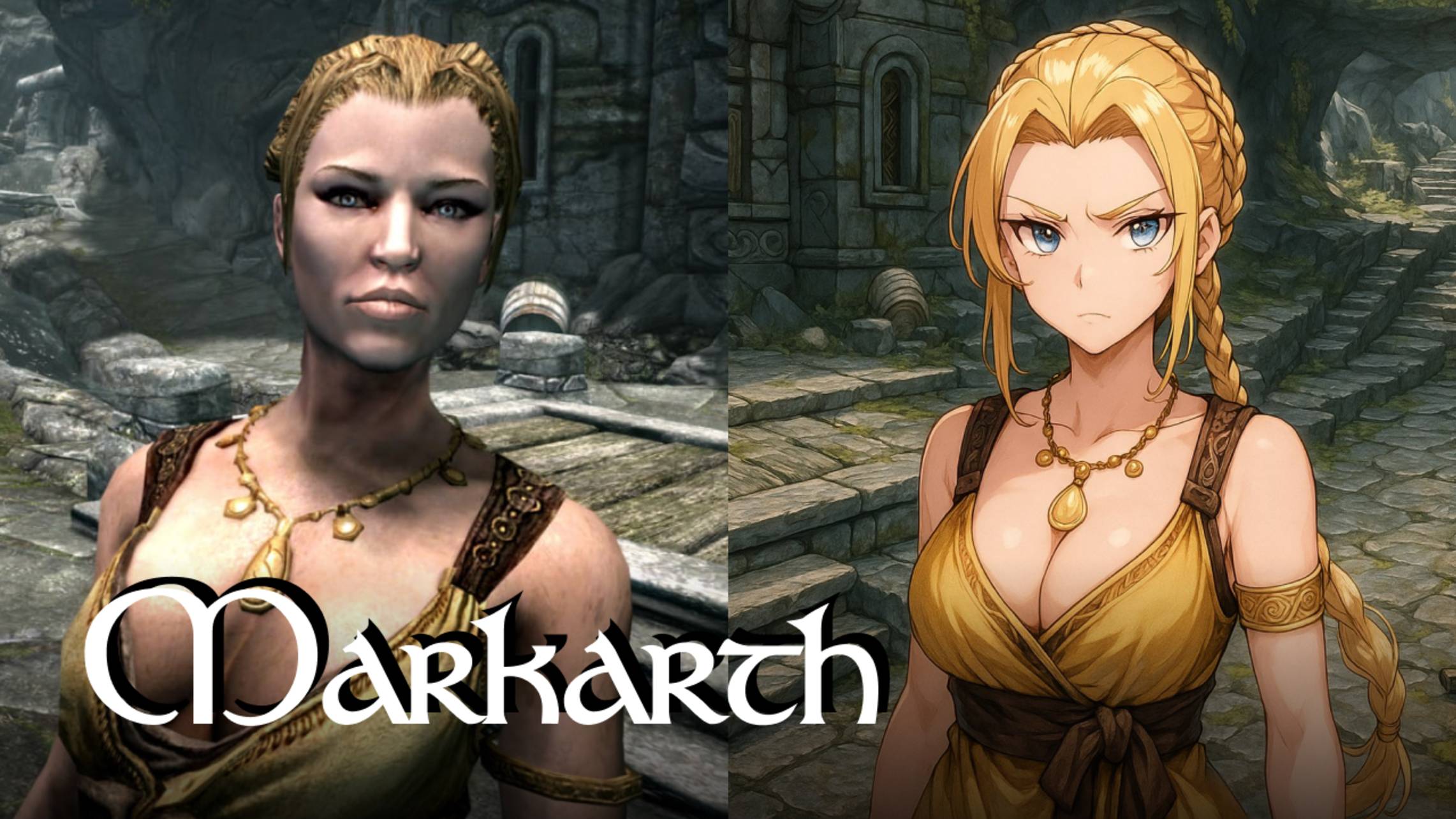 🎌 Skyrim Reborn: Маркарт в стиле аниме! ИИ рисует невозможное 🎌