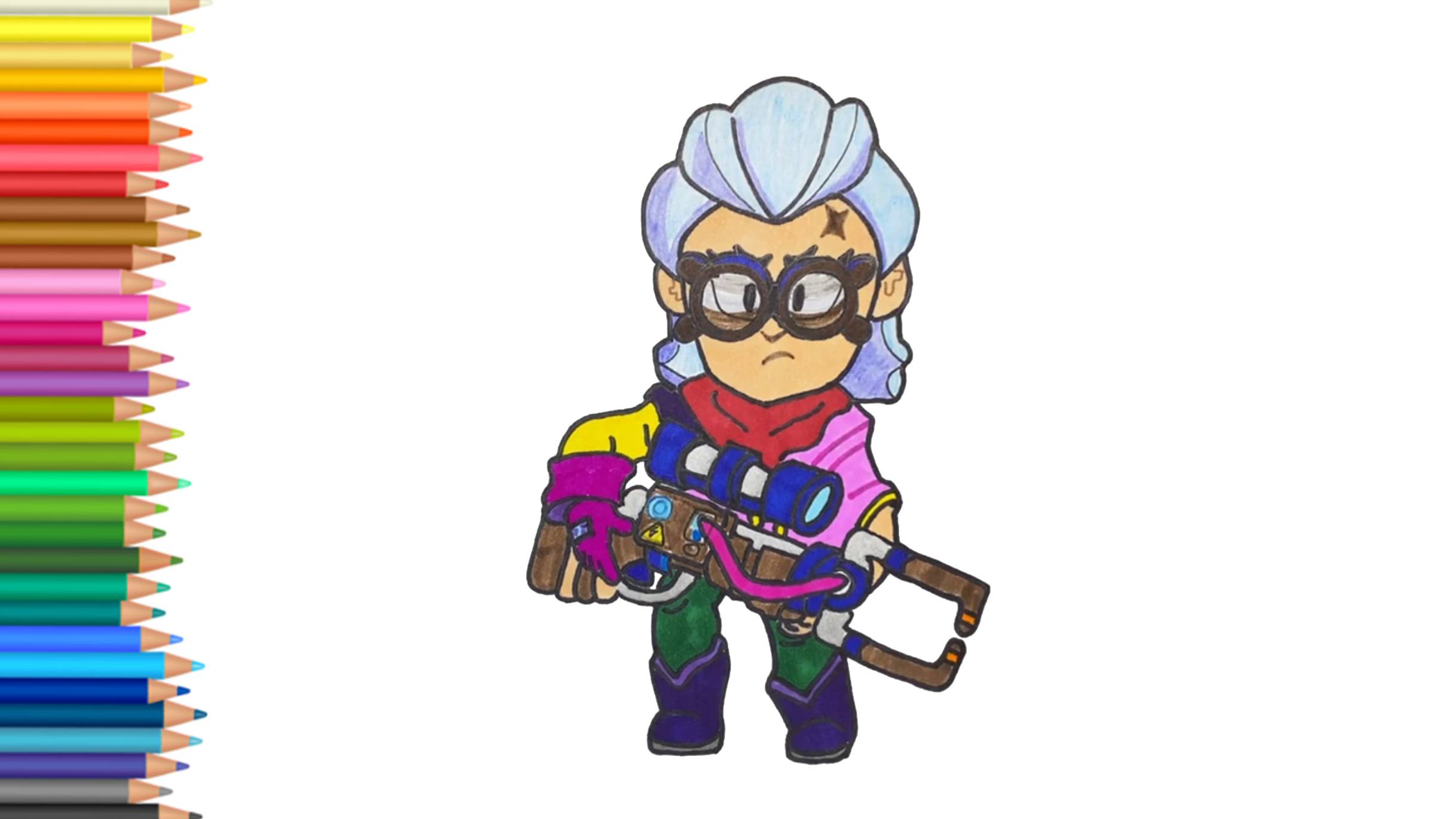 Как нарисовать Белль - Brawl Stars⭐