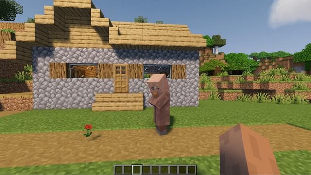 Когда сельский житель получает отказ - Гига Чад Сельский житель 😎 #minecraft