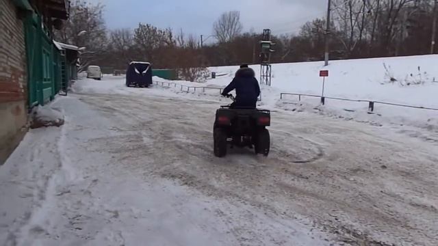 Электрический квадроцикл Вездеход-03 супер тягач зимой!
