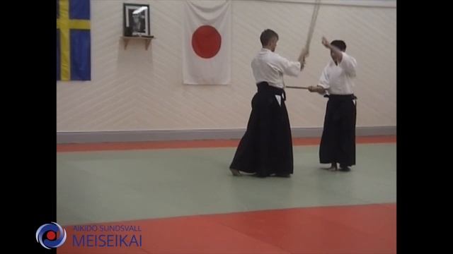 4 Aikido Ken Tai Ken Gyaku Hanmi Ikkyo Ura Shishiya Sensei Sandviken 2003