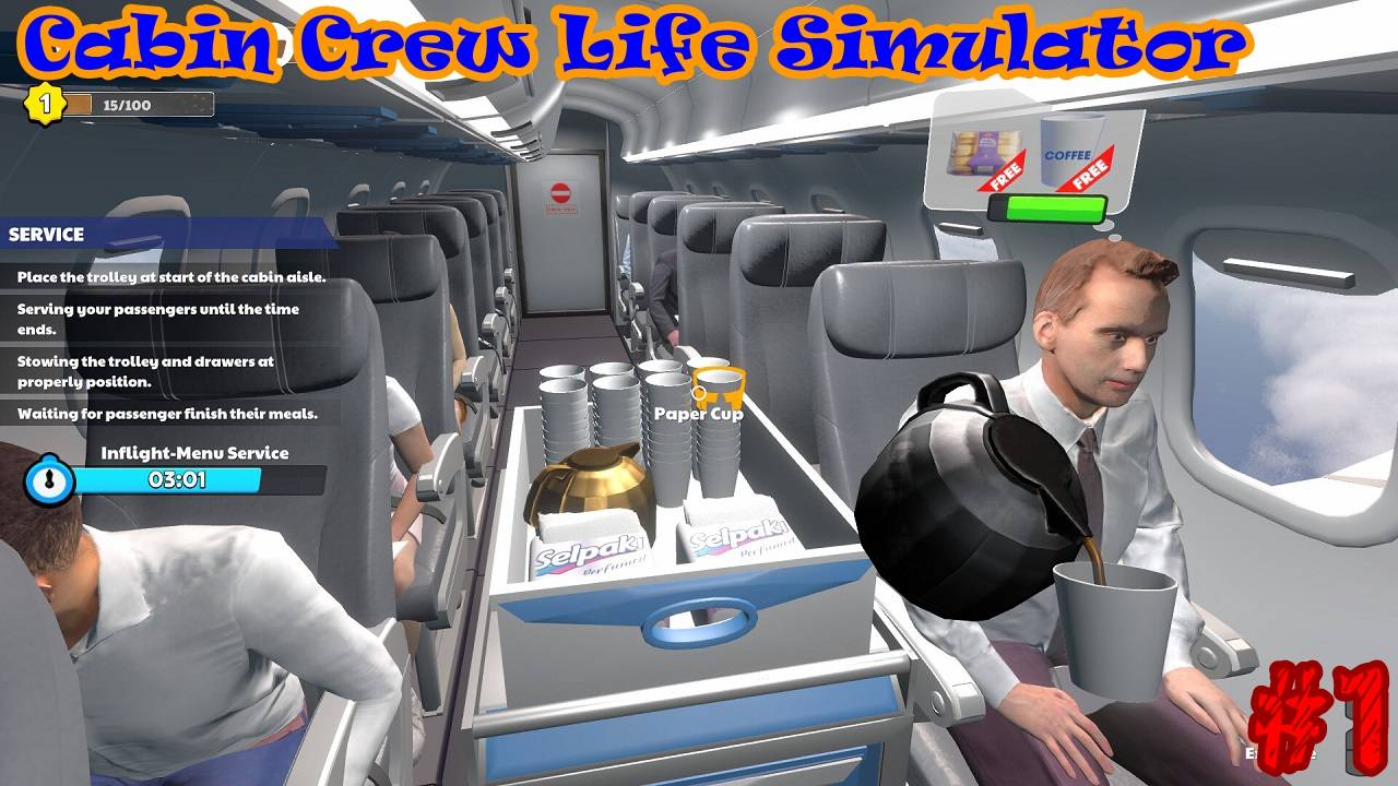 Cabin Crew Life Simulator ► Мой первый полет на самолете ► #1