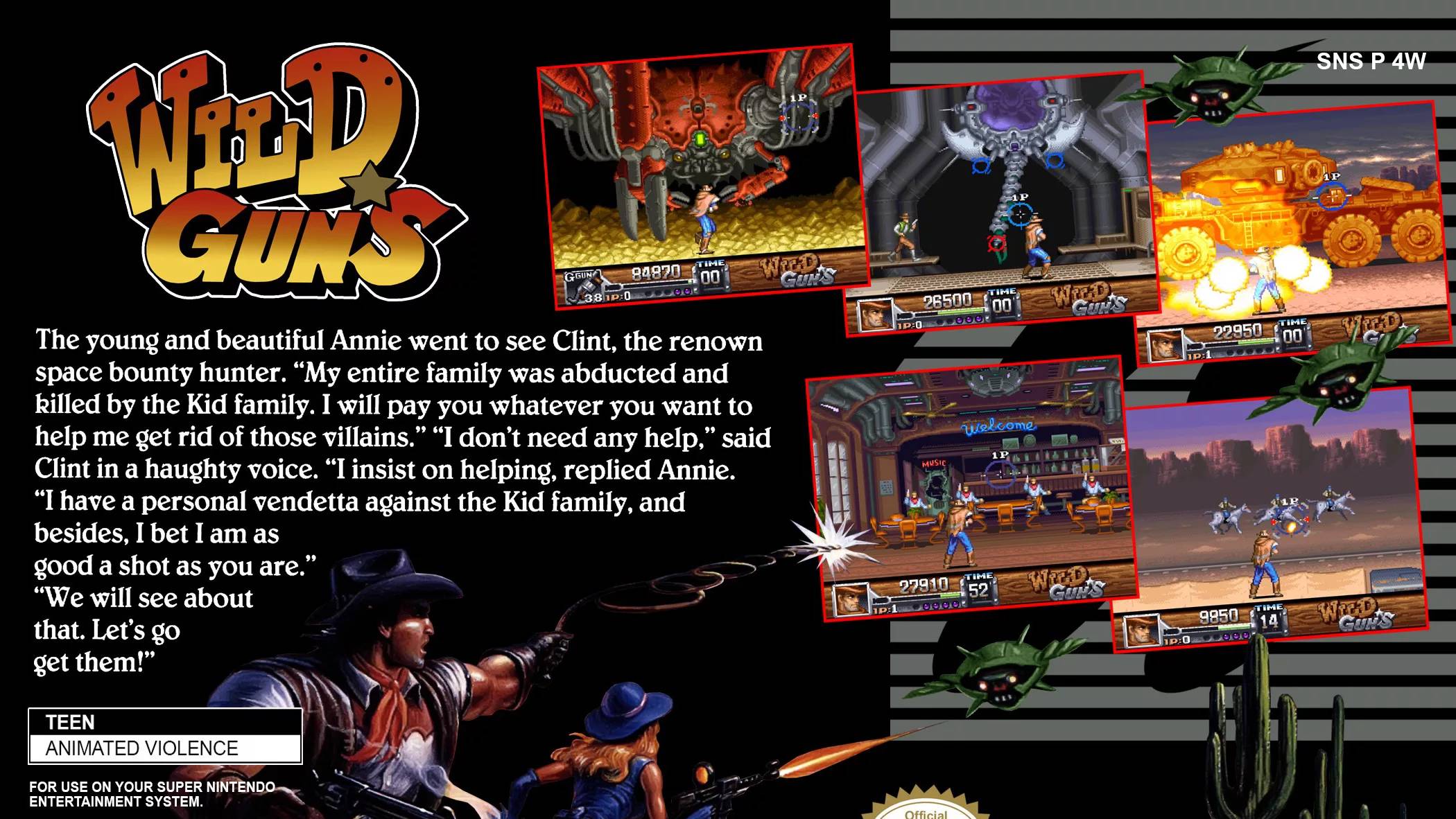 Wild Guns // SNES // Longplay // Walkthrough // 1440p, 60 fps