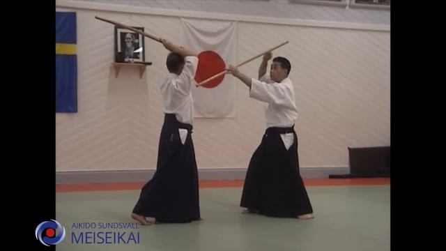 15 Aikido Jo Tai Ken Gyaku Hanmi Zempo Gedan Ikkyo Shishiya Sensei Sandviken 2003