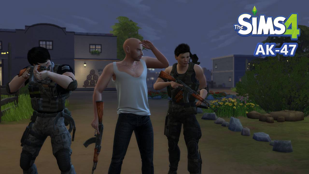 The Sims 4 Анимация Ак-47 - Download