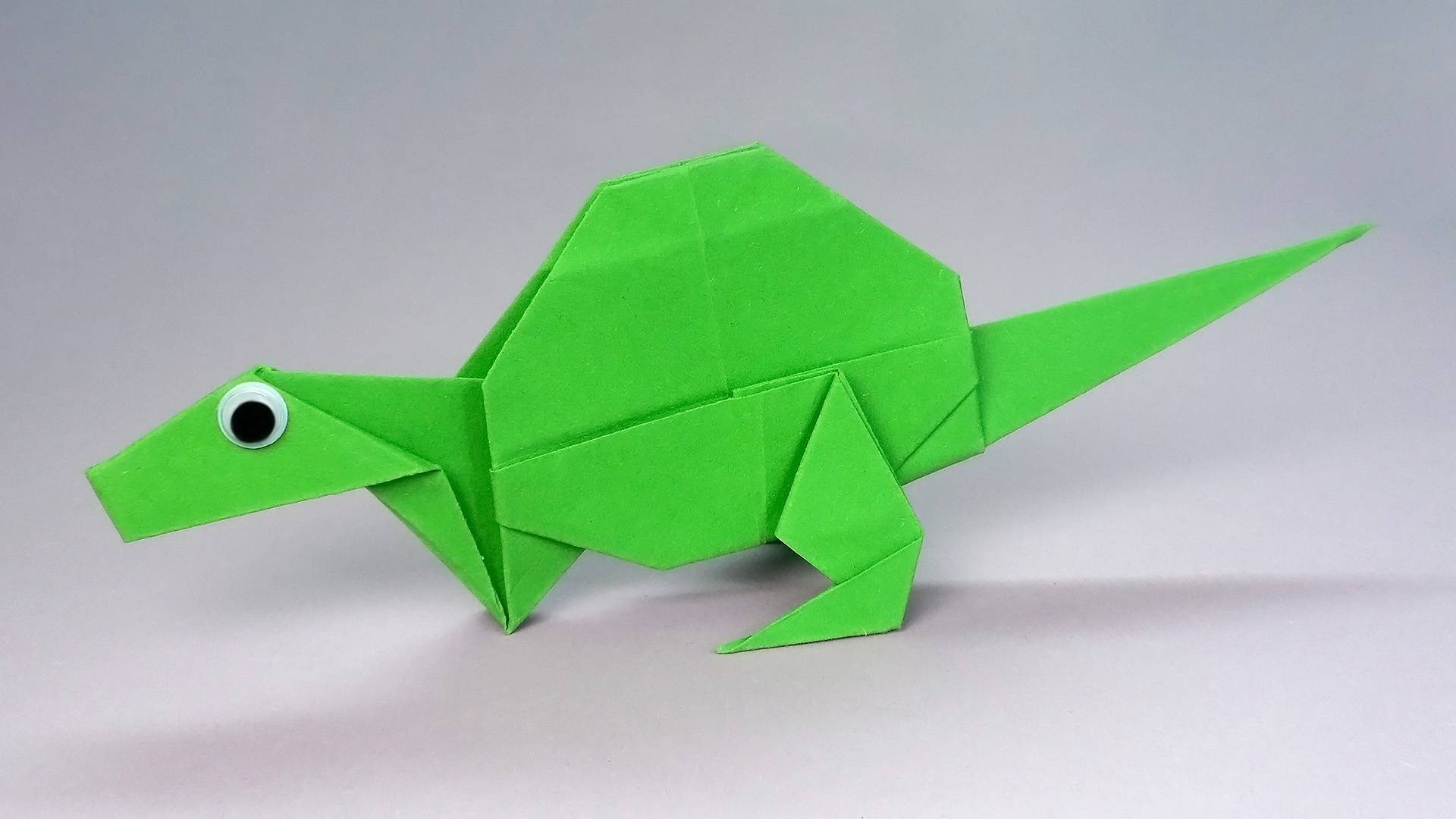Как сделать Динозавра из бумаги | Оригами Динозавр Диметродон своими руками