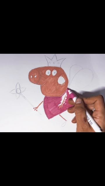 Мультфильм Свинка Пеппа, рисуем вместе 
Развиваем моторику пальцев