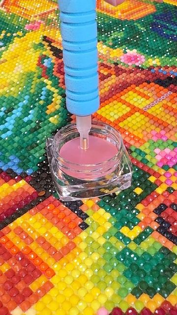 Домик с фонариками. Алмазная мозаика.