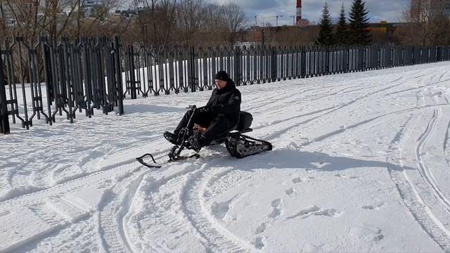 Электроснегоход ЕМ-Литл, первый выезд